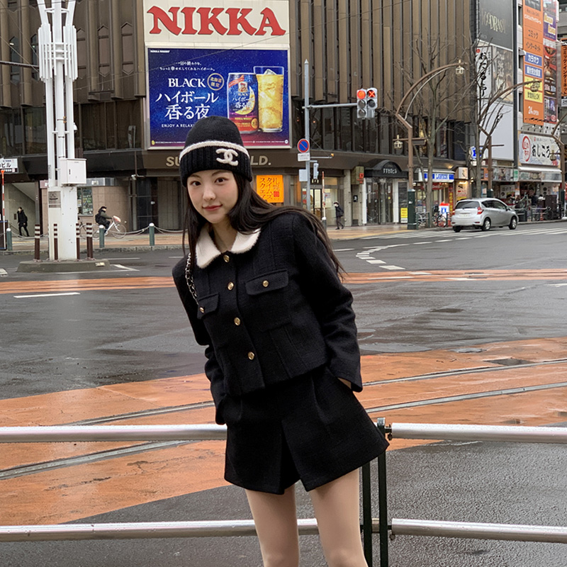 아뜨랑스 🚚부분당일발송 주문폭주 [SALE] [울50%,2온스누빔,셋업가능] 몽트르 퍼 카라 누빔 울 트위드 자켓 겨울누빔자켓 ...