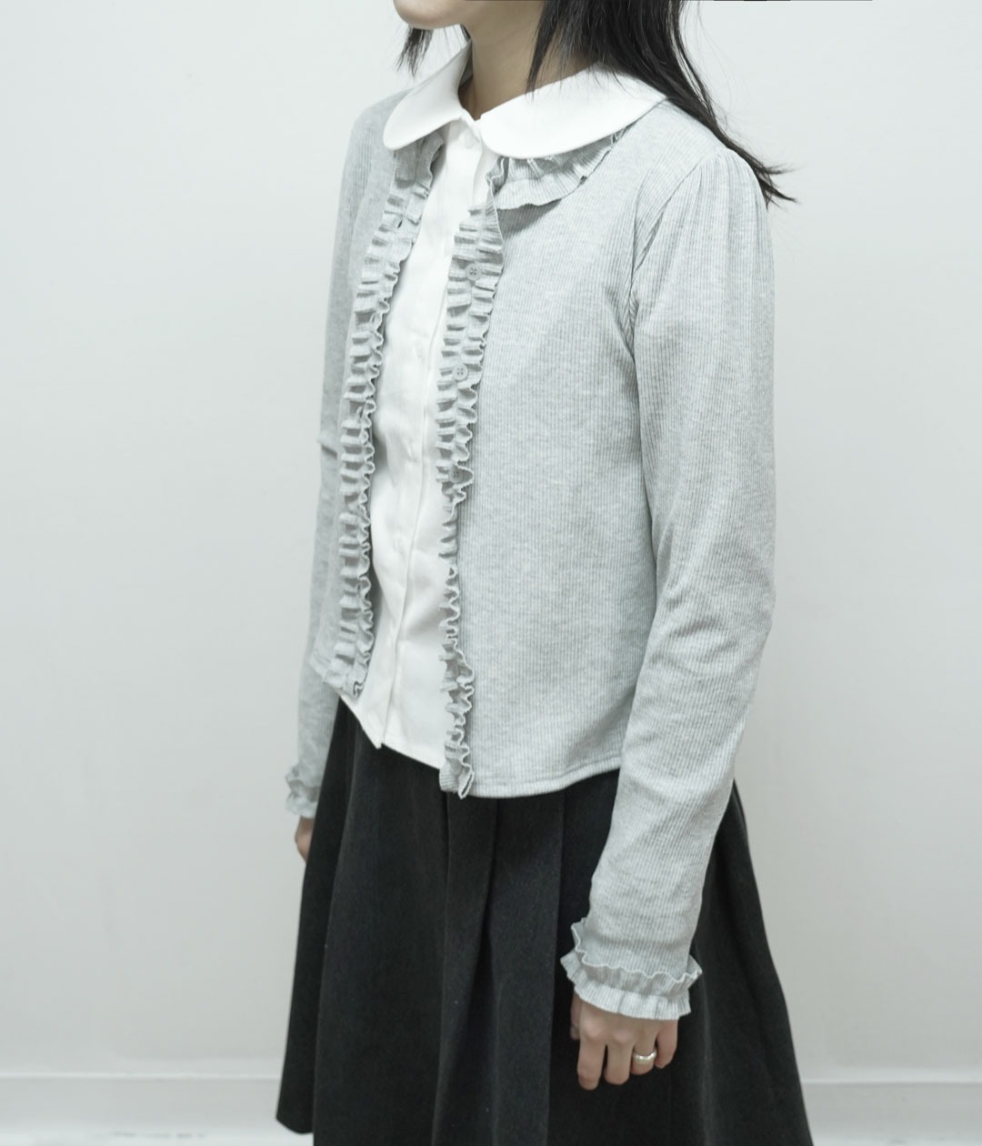 피에브레 love frill cardigan (2c)