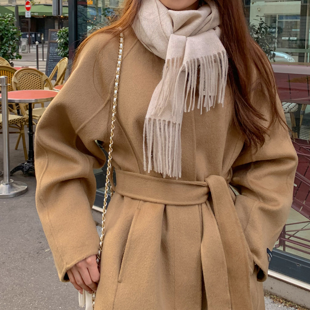 워너비뮤즈 무배🚀 겨울필수템 프리미엄울100 소프트 심플 무지 프린지 울 100 머플러 롱 목도리 커플 남녀공용 데일리템 겨울 보온템 방한템 한파템 16col