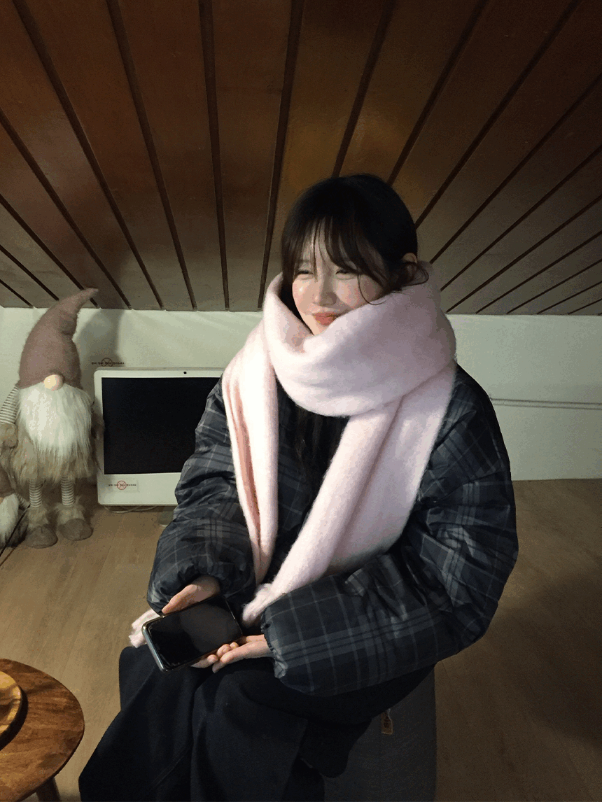 하우유 구름 헤비 프린지 머플러 (2c)