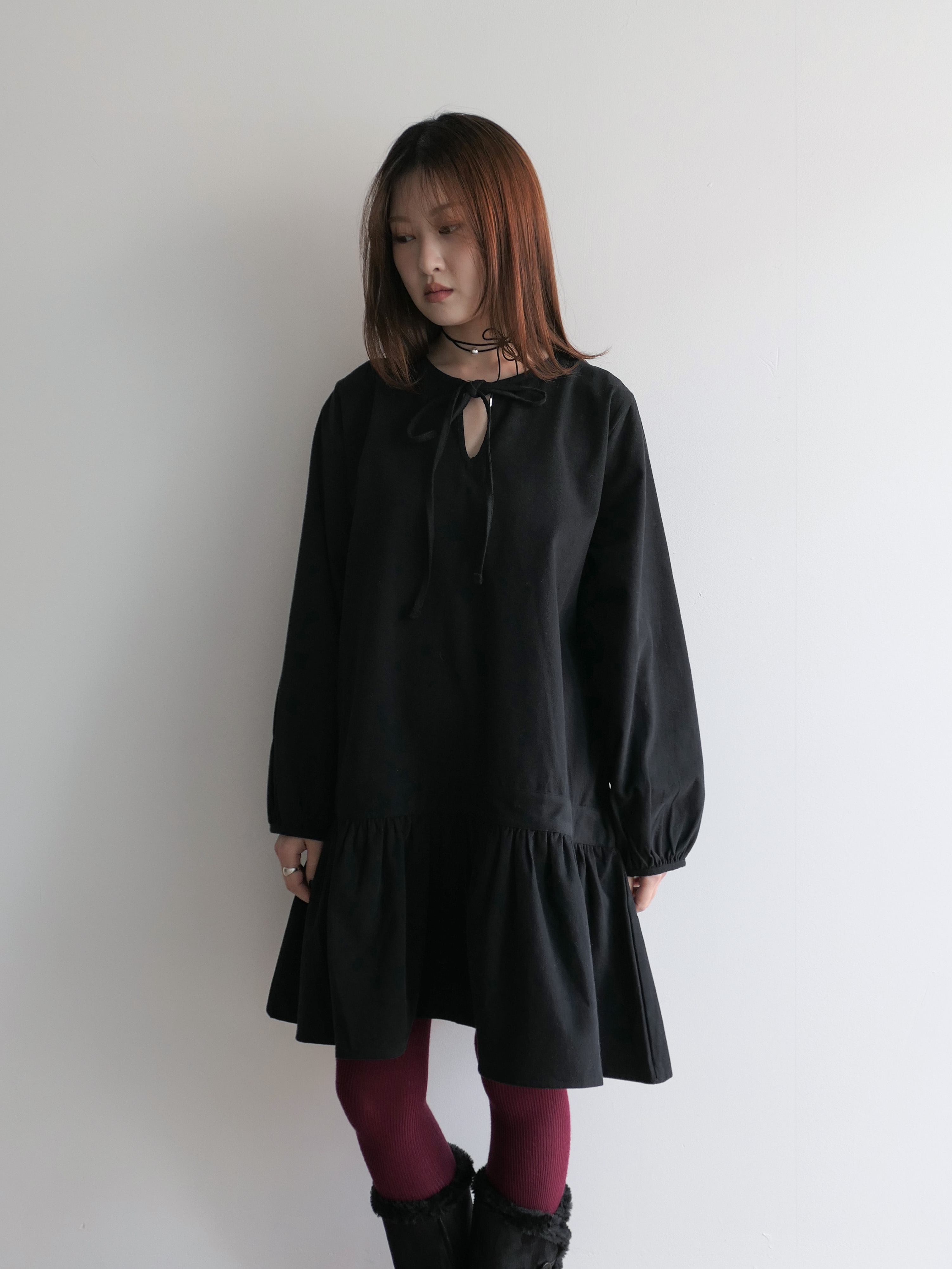 피타 리본 프릴 원피스 (2c)