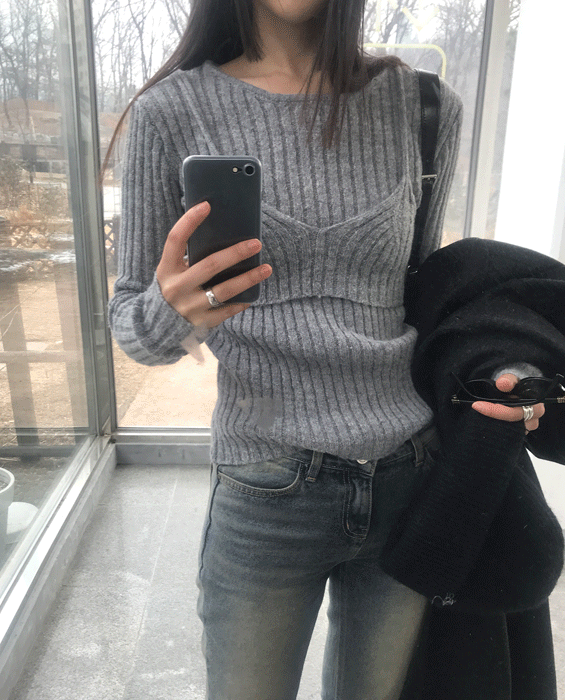 뷔스티에 세트 니트 3col