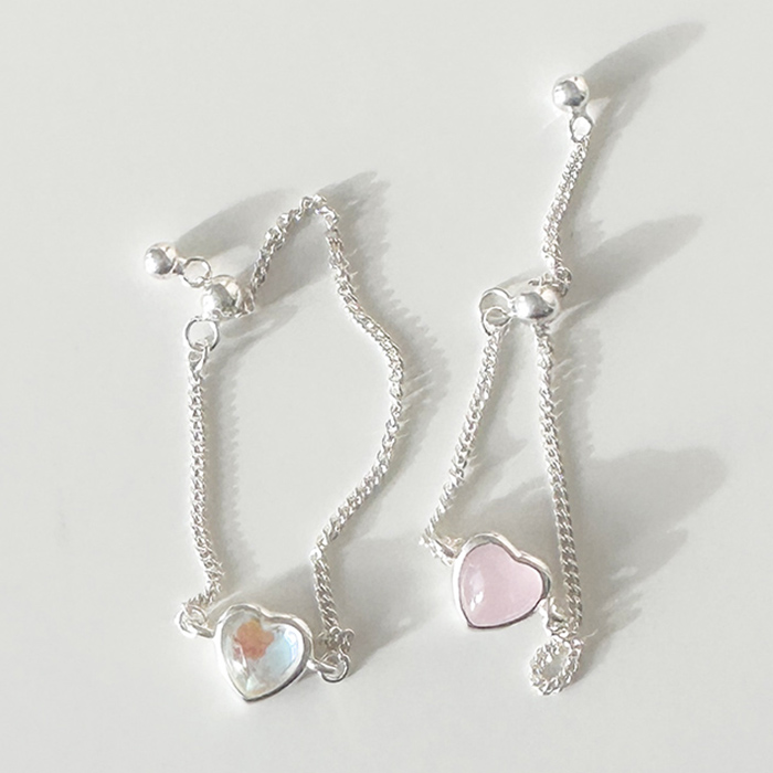 g245 Heart chain ring (2color / Silver 925)