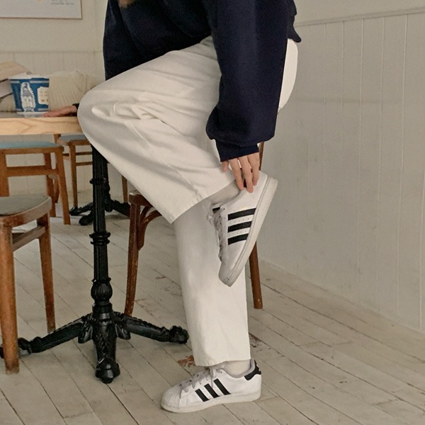 핫핑 Made 디브 속기모 뒷밴딩 와이드 코튼팬츠25~36 기모팬츠 데일리룩 캐주얼룩 와이드핏 하이웨스트 겨울속기모 빅사이즈기모팬츠