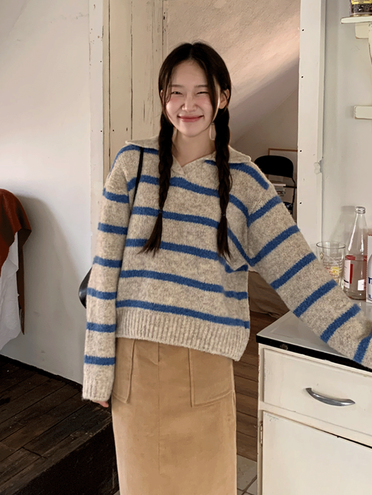 어리틀빗 venico stripe knit (4color)