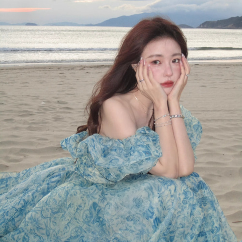 레드베리 당일출고여름신상여름원피스 오프숄더 플라워 꽃무늬 쉬폰 롱원피스 프릴 캉캉 맥시롱 반팔 썸머 하이웨이스트 퍼프원피스 동남아 여행 해변 휴가 피크닉 비치 호캉스