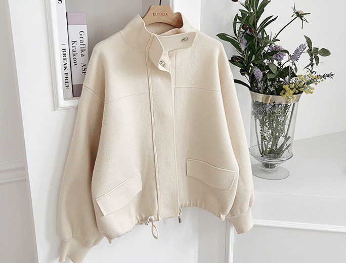 L23DW-MK4659/[울 블렌디드] 칼라일 블루종 니트 자켓