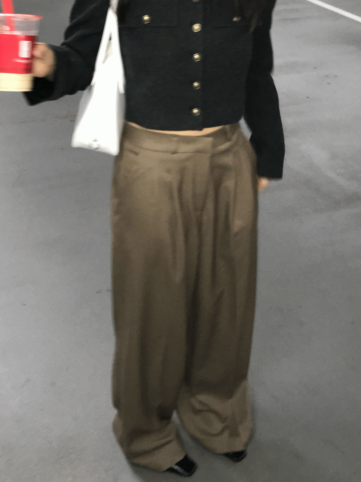 더니브 Two pintuck slacks