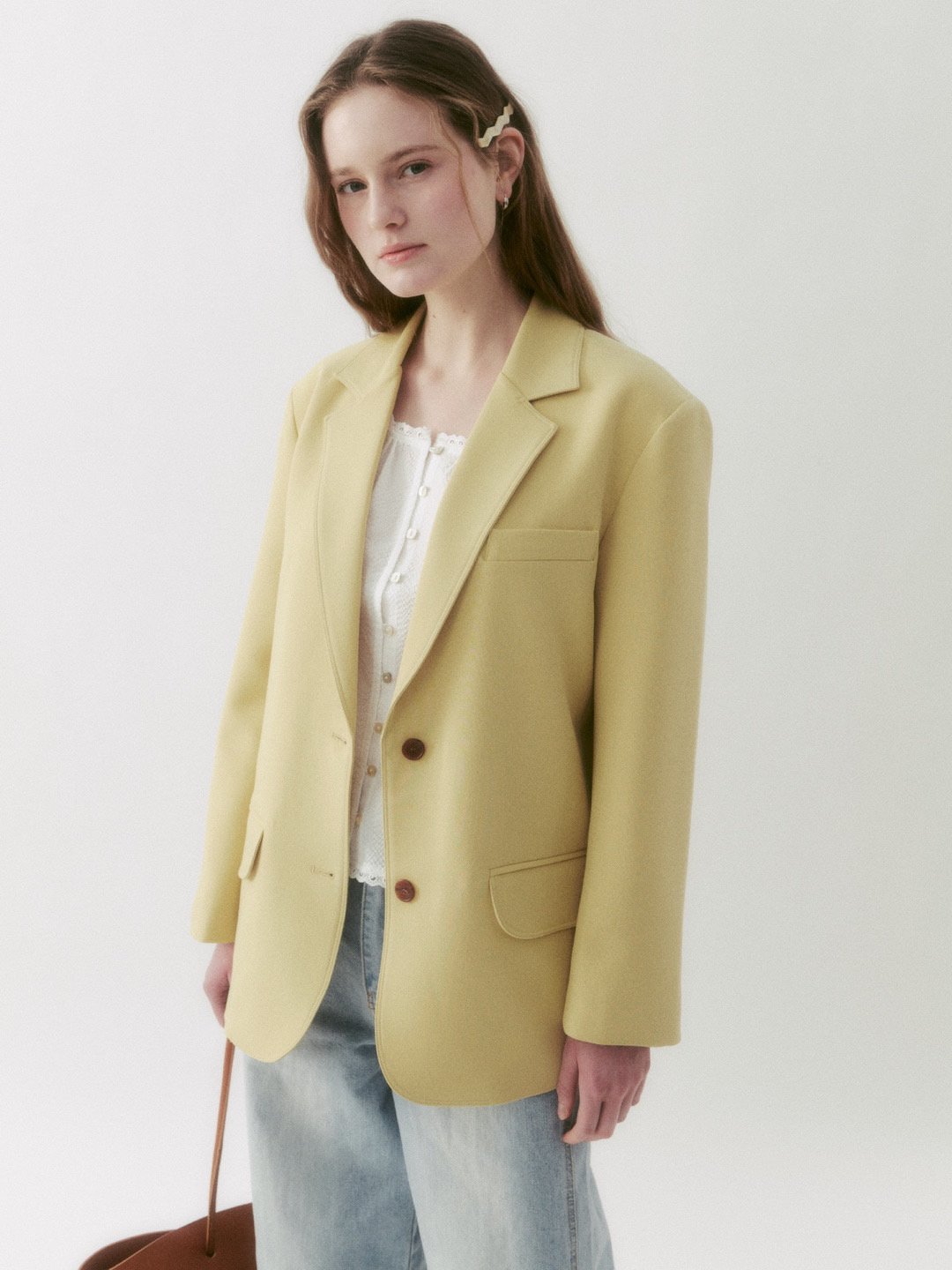 지니즈 볼드 bold 24ss 리버튼 오버 자켓 (2color)