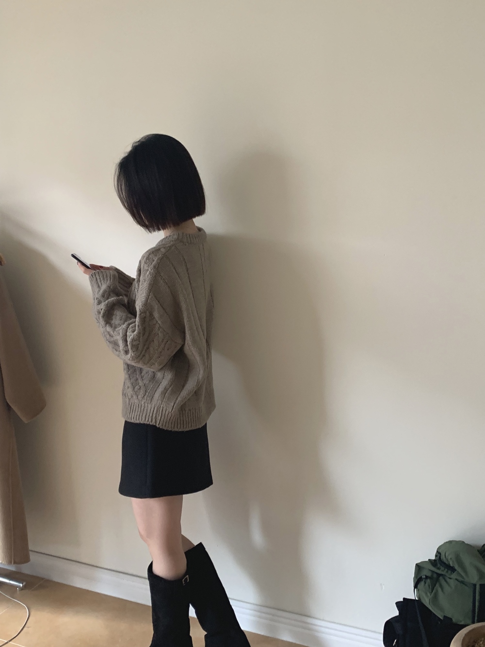 뮤트크레메 [케이블니트] Pot cable knit