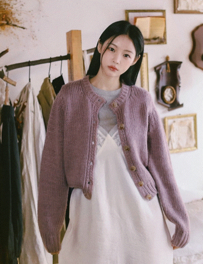 New5%.Woody round cardigan