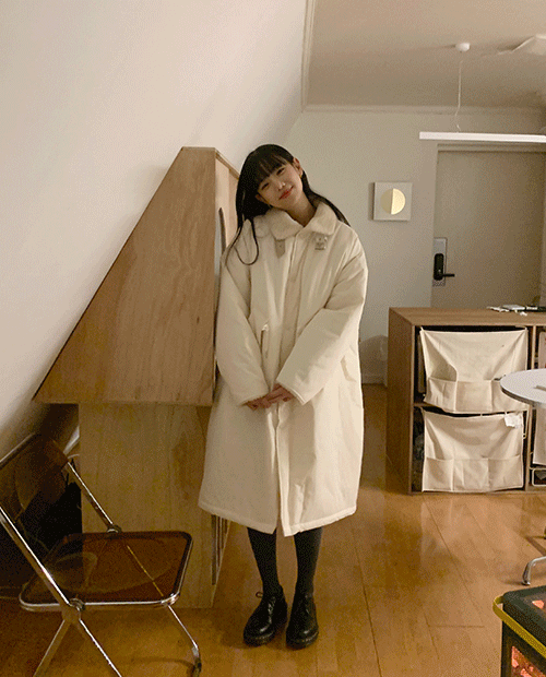 high-neck long padding / 3color