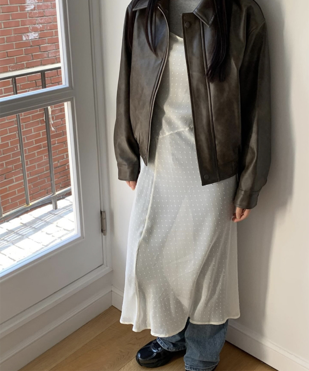 버나뎃 [당일 아이]슬러브 뮤즈 원피스 (2col) slub