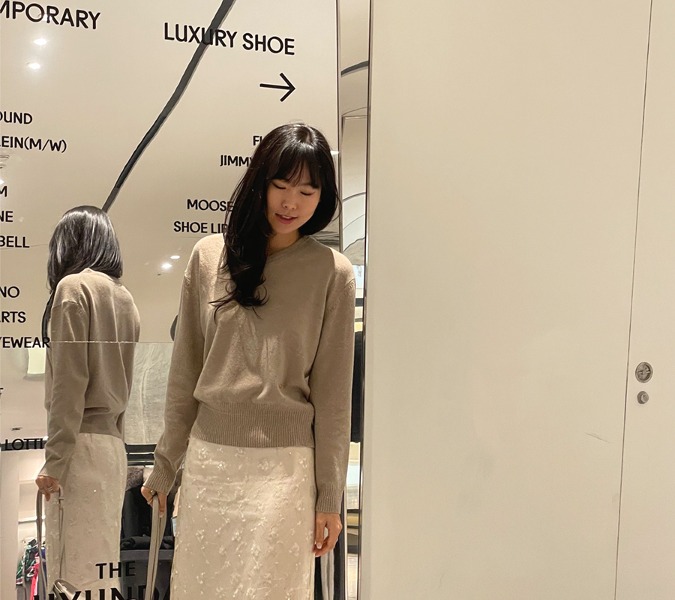 비숍라벨 파인울 100% 오르세 니트탑 (2col)