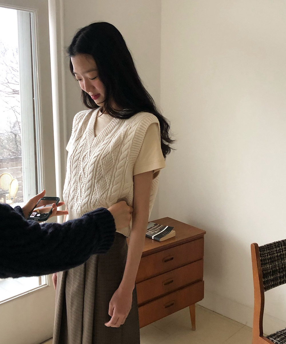 버나뎃 웨더 피셔맨 코튼 베스트 (2col) weather