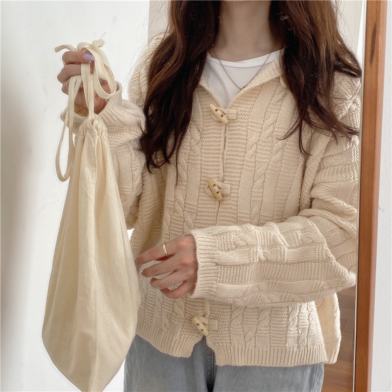 2color 24ss 신상 후드 니트 가디건 코디/ 떡볶이 버튼 꽈배기 루즈 핏 긴팔 NT CD/ 아이보리 그레이 컬러 일상 데일리 레이어드 베이직 클래식 컴포트 코지 편한 ...