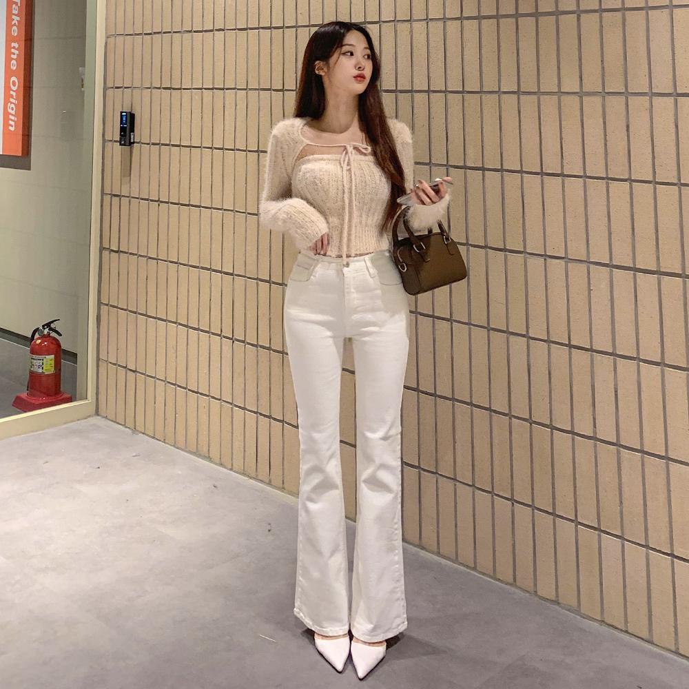워너비뮤즈 무배🚀 미친핏🔥쫀득스판 롱다리핏 쫀쫀 스판 레전드 롱 부츠컷 팬츠 하이웨스트 허리 밴딩 롱 나팔 코튼 바지 봄