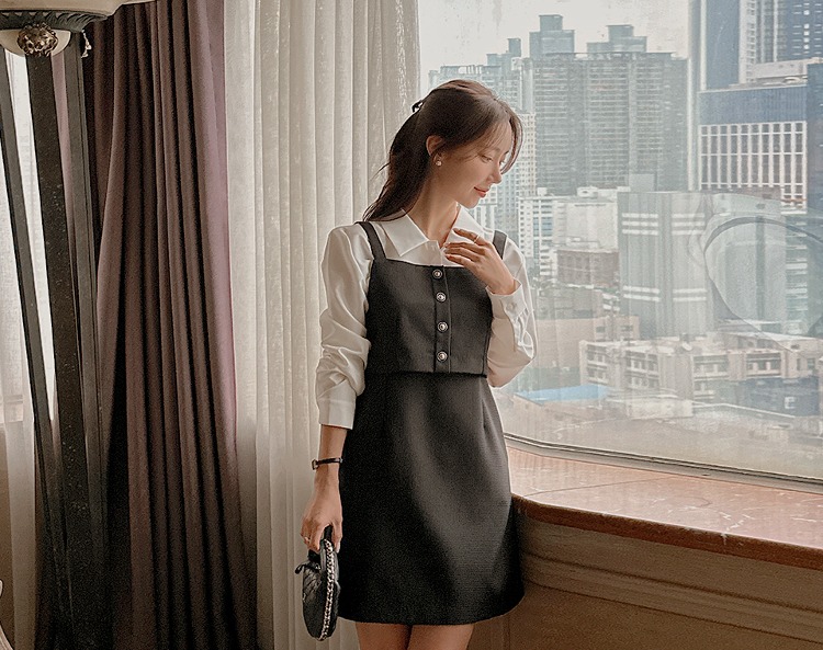 리리앤코 브링루디 트위드 뷔스티에 미니 원피스 봄신상 봄투피스룩 트위드룩 하객룩 데일리룩 격식룩 트위드원피스룩 뷔스티에룩 투피스스타일 뷔스티에원피스 봄원피스 트위드미니