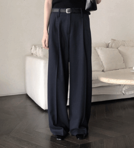 샵보애 (당일발송) overclassic 오버클래식 모멘토 더블 슬랙스 와이드 팬츠 pt (2col)