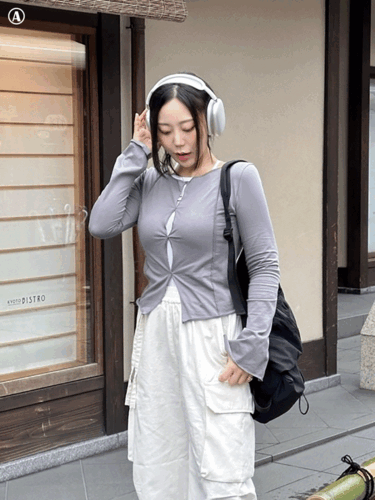 앙빼더데이 당출🚀983[MADE] 투웨이 홀 트임 티셔츠[4color/44-88)]