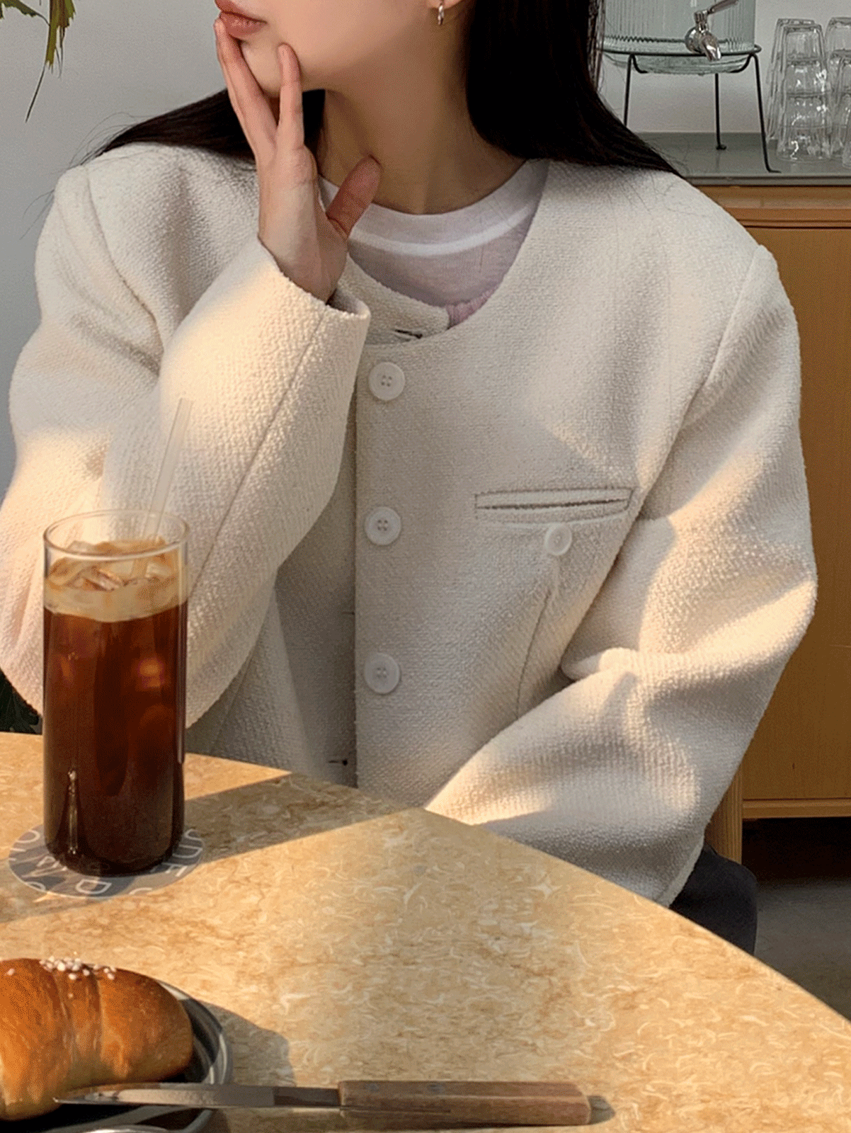 어리틀빗 charlie tweed jacket (2color)