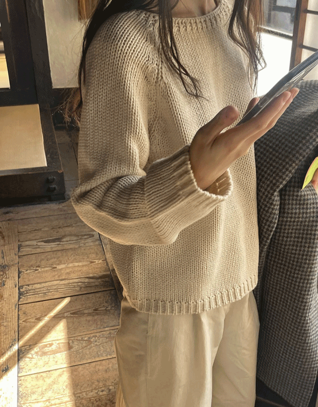 어튜트 볼드 보트 니트(2c)