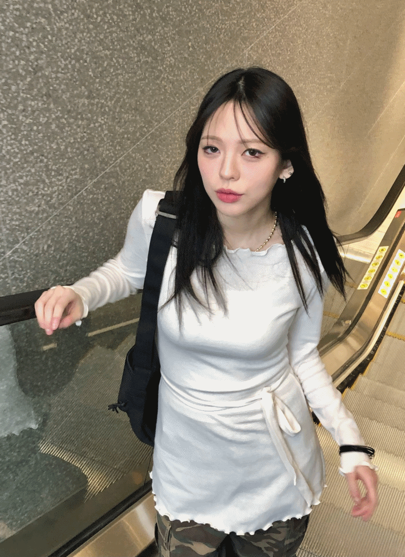 Lian ops set 리안 원피스 세트 머플러 스카프 슬림 레이어드 미니