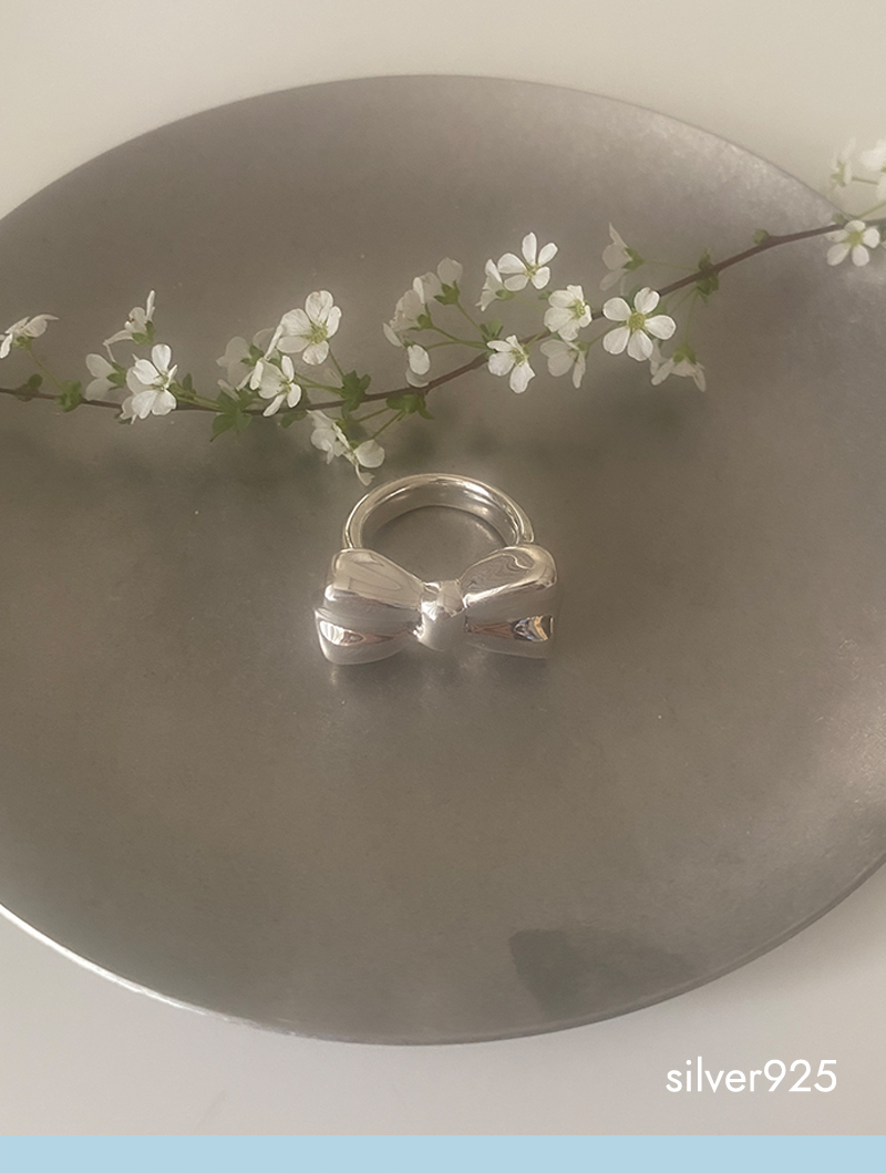 모앳 volume ribbon ring (silver925)