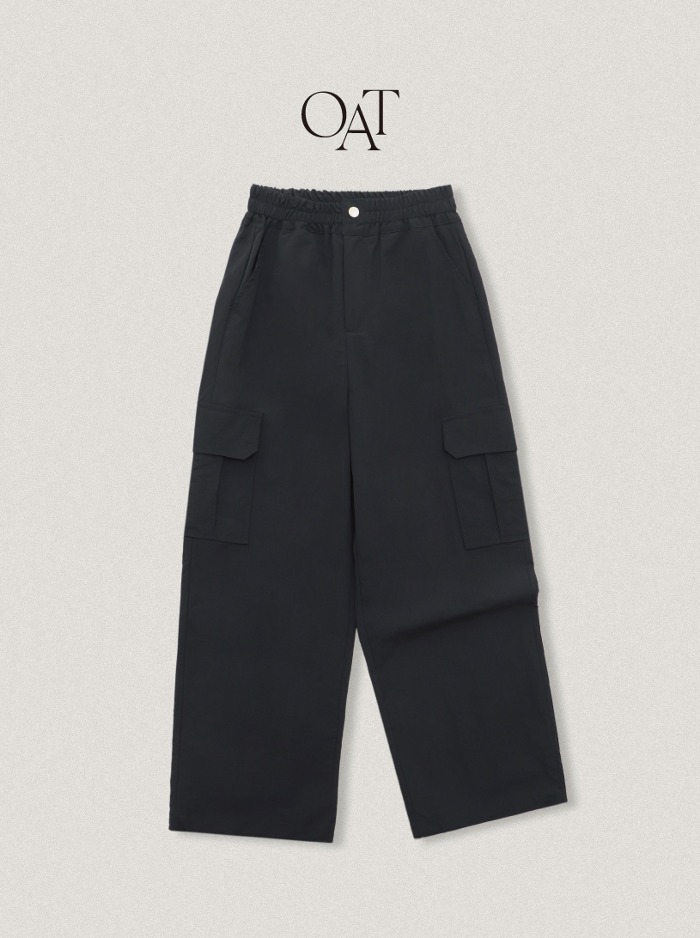 98도씨 [OAT] Snap Nylon Cargo Stopper Pants - Dark navy