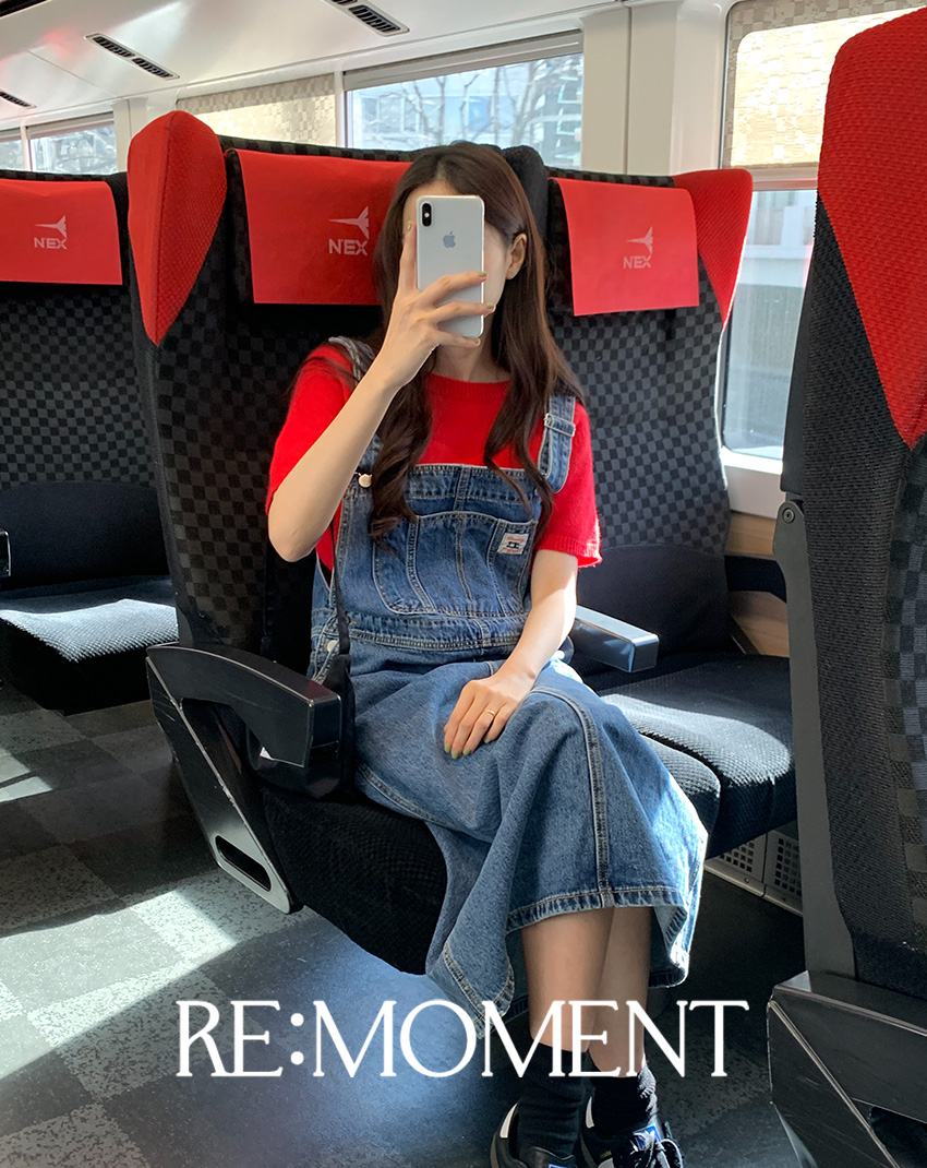 오디너리먼트 [RE:MOMENT/25SS 뉴컬러 추가!/연청 당일발송] made. 모스 오버롤 데님원피스 2color!(데님 ...