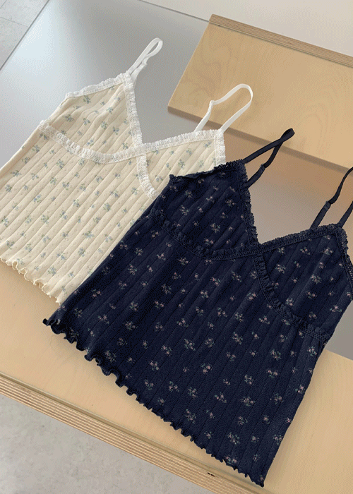 유어제이 [24SS🤍] 엘르 플라워 레이스 나시탑 (2 color)