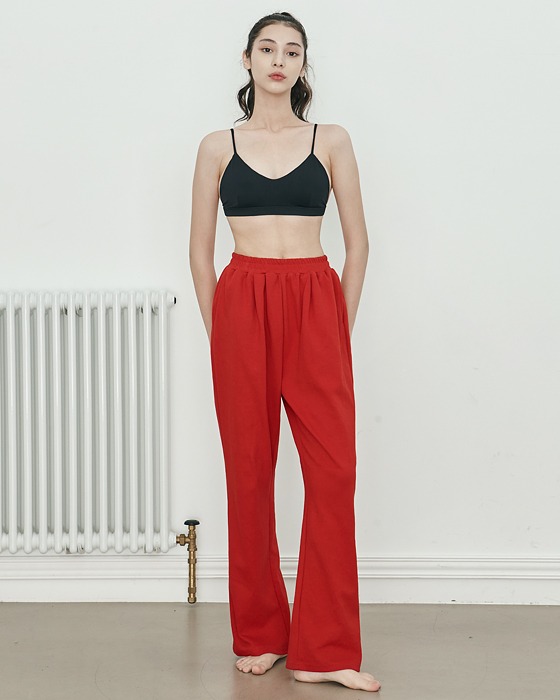 데비웨어 롱 와이드 트레이닝 팬츠DEVI-B0072-레드