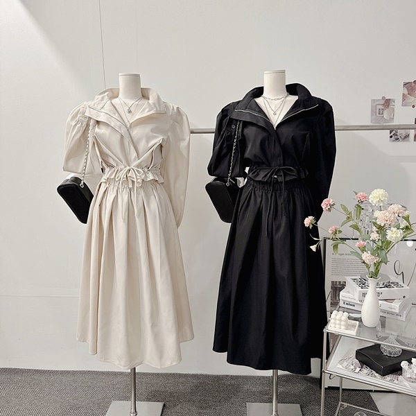 이프유마인 자켓스커트set페미닌 가을 르텀 오버핏 셔링 프릴 벌룬 퍼프 스트링 크롭 아노락 야상 집업 자켓 점퍼 밴딩 A라인 플레어 플리츠 머메이드 롱 스커트