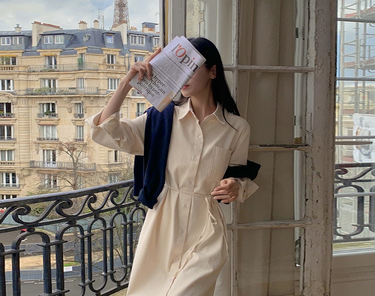 리리앤코 네키레린 코튼 스트랩 카라넥 셔츠 롱 원피스 봄 신상 자체제작 봄룩 데일리룩 데이트룩 출근룩 오피스룩 러블리룩 모던룩 롱원피스 긴팔원피스 카라넥원피스 스트랩원피스