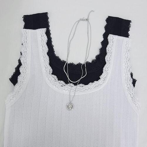 룸제이 Only룸제이💚당일🚀2개묶음할인몸매보정하이틴룩발레코어부유방커버잘록허리 츄르 슬림핏 레이어드 이너 탑 프릴 레이스 유넥 스퀘어넥 니트 나시티셔츠 슬리브리스