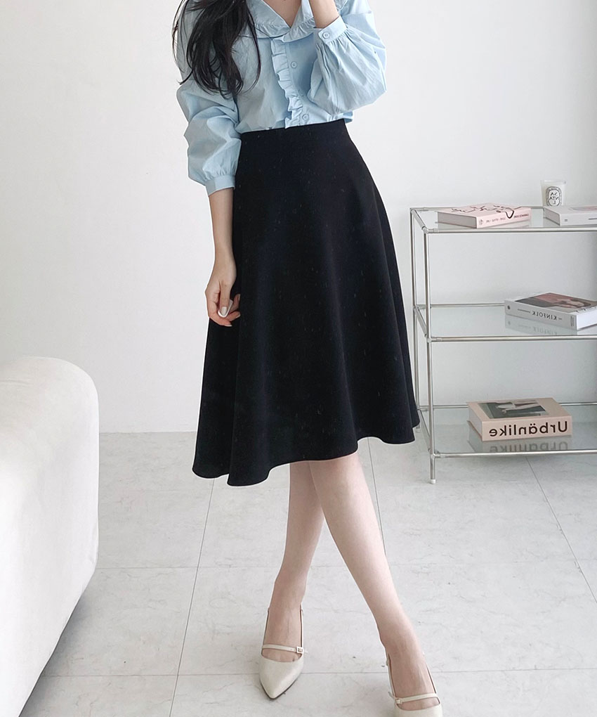 롬브 여름🌿 길이 3종 하늘하늘 A라인 플레어 미니 미디 롱 스커트 SETLIN 무지 기본 치마 하객룩