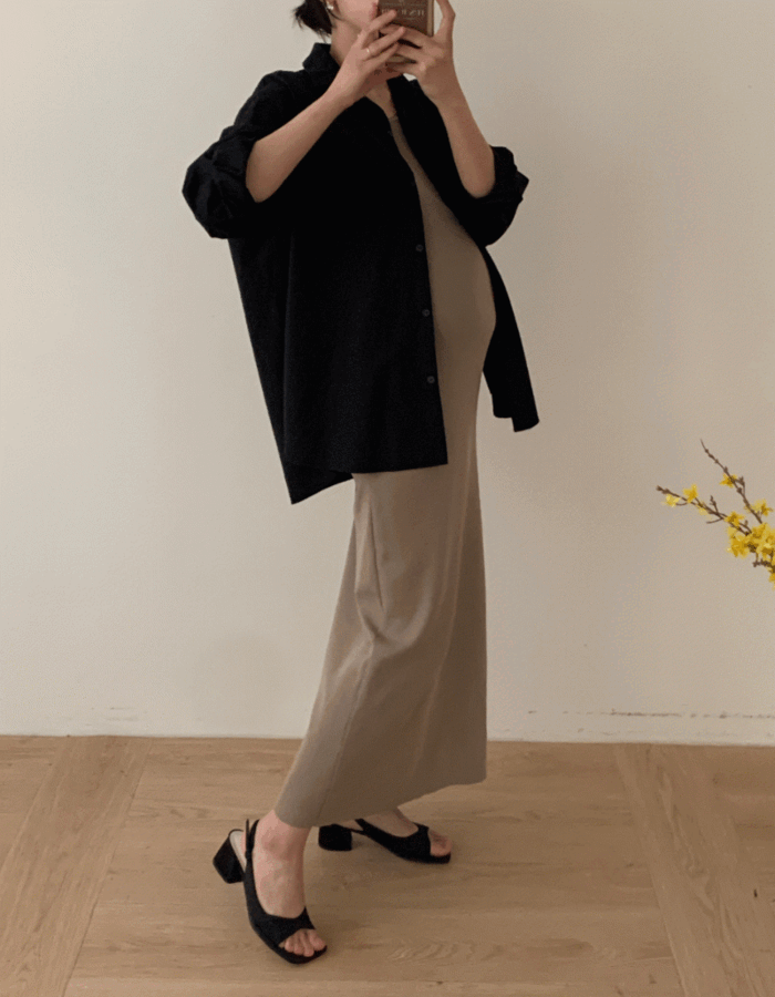 임부복 가능* 슬로우 나시 원피스 2col