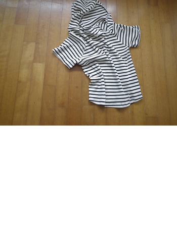 에프터먼데이 stripe waffle hoodie (2c)