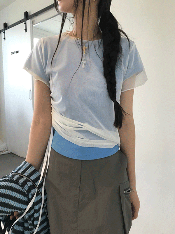 히피디피 mesh string tee (3color)