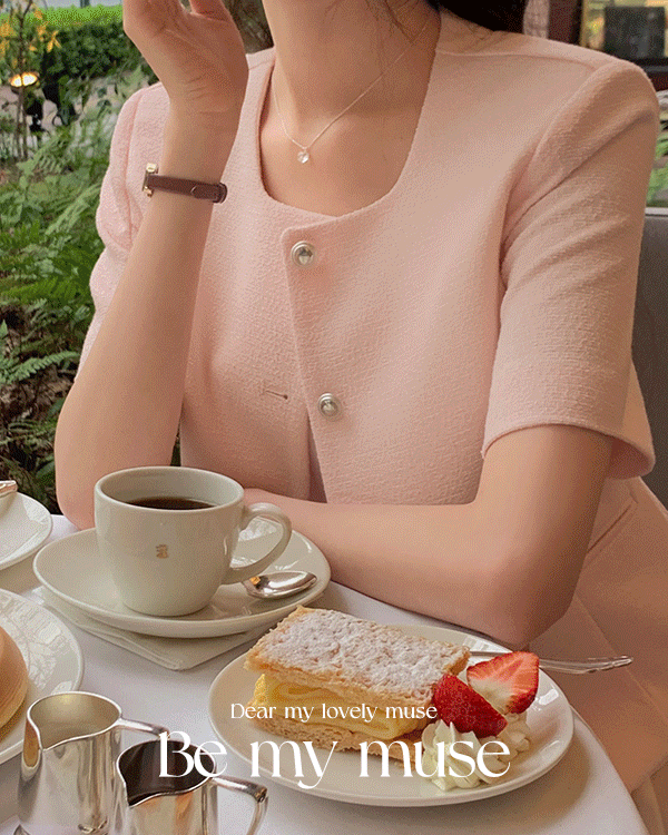 [BE MY MUSE][TOKYO🗼]그레이스 스퀘어 썸머 트위드 자켓