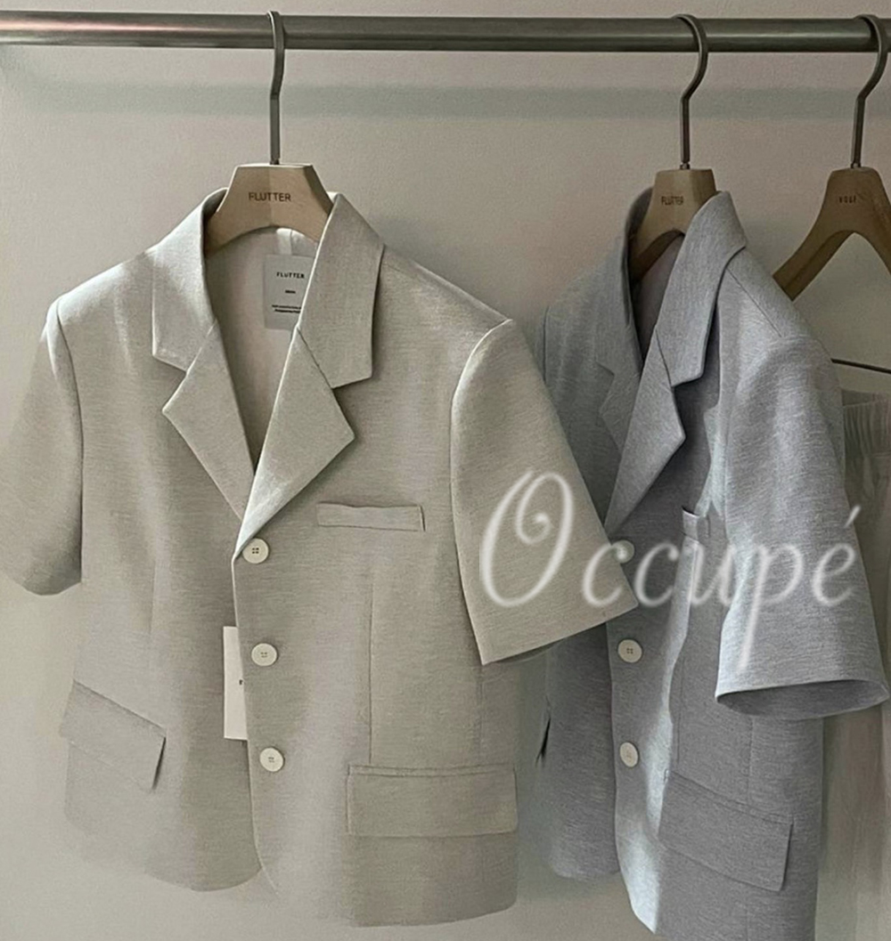 오큐페 [소라당일]플러터 오트밀 자켓 (2col) flutter