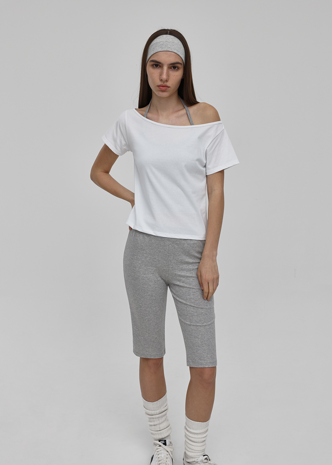 블랙업 [7천장판매] [B-BASIC] 워셔블 쿨 보트넥 반팔티 (2SIZE)