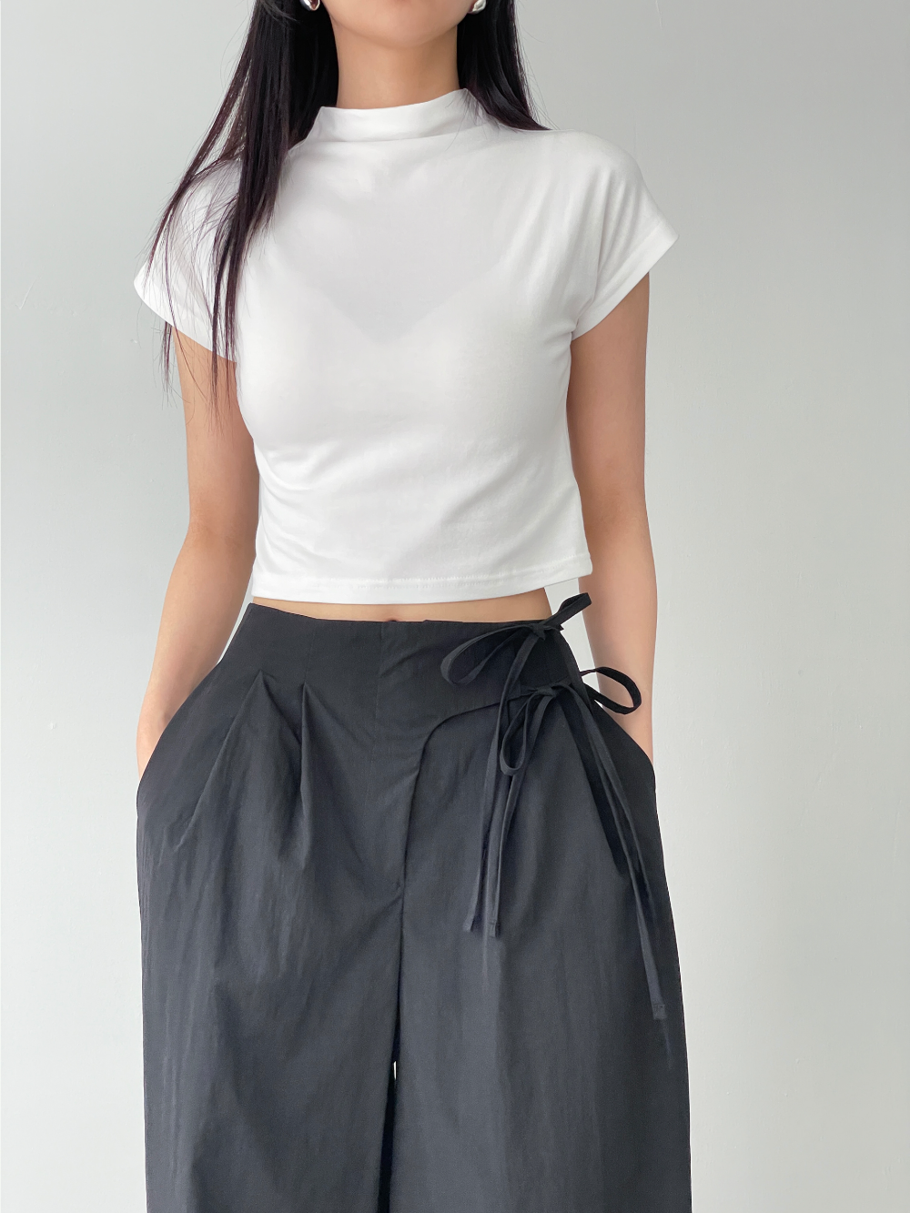 으나카이브 touch mini crop top (2color)