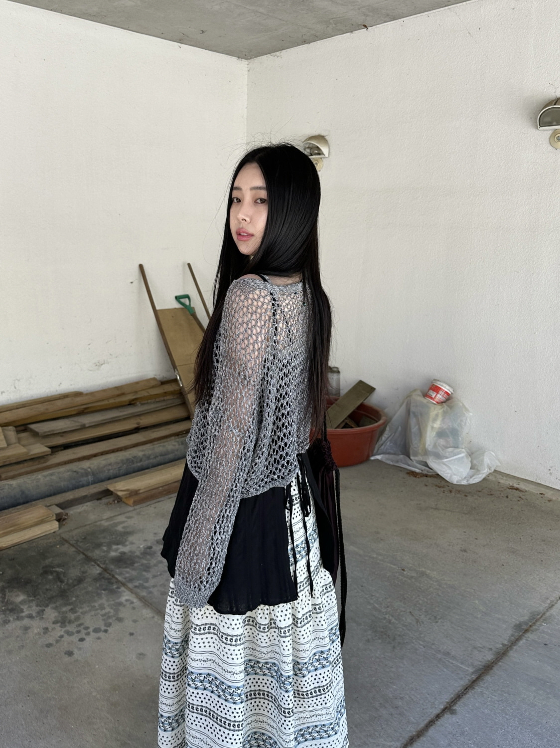 신시 basic net long sleeve / 베이직 네트 롱 슬리브 그물긴팔티