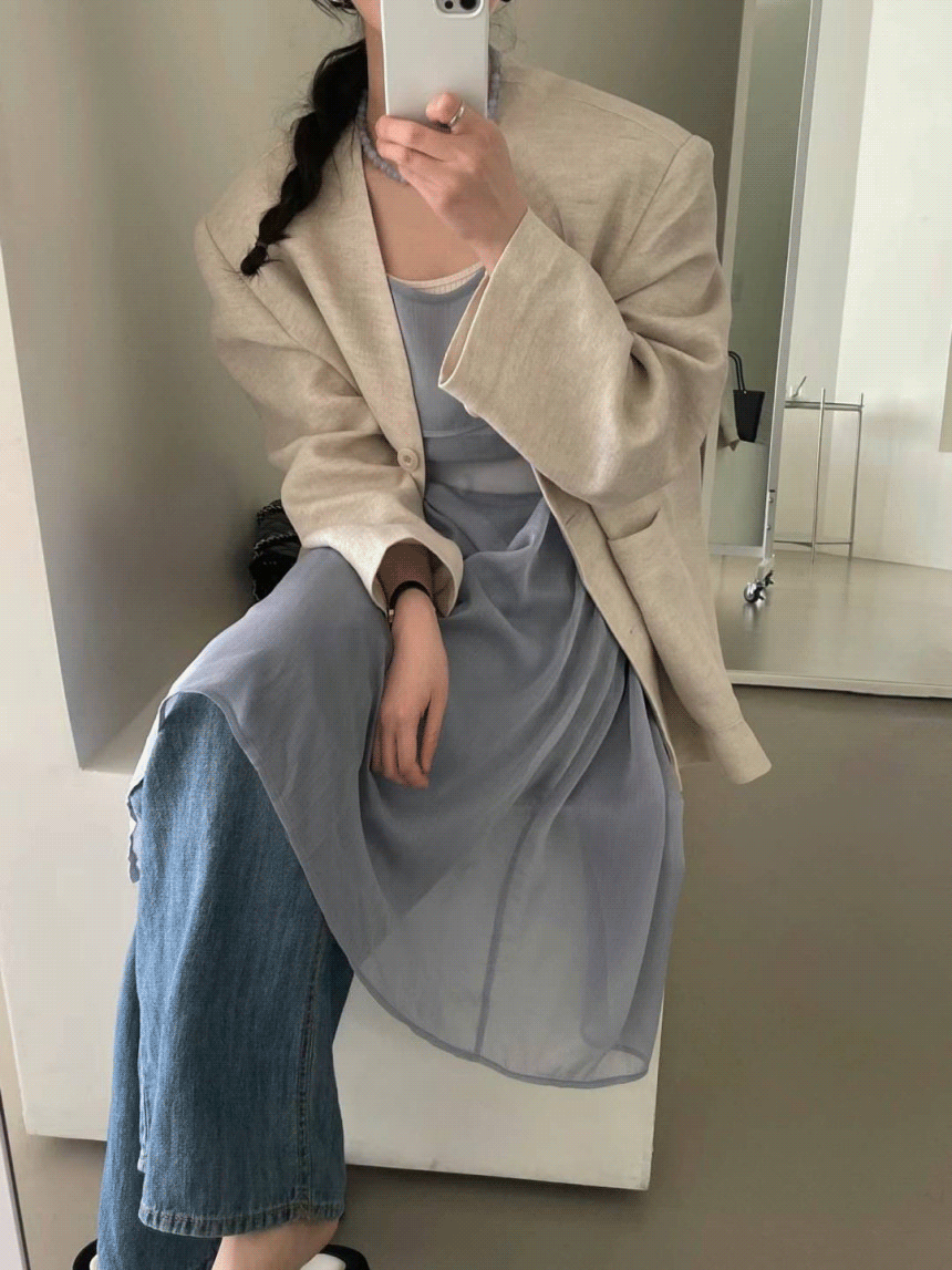 샵보애 basket 바스켓 소이 랩 레이어드 원피스 ops (2col)