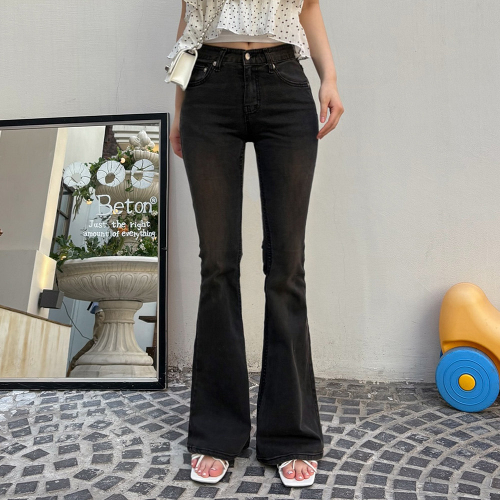 워너비뮤즈 무배🚀 미친핏🔥완전강추y2k 빈티지 워싱 부츠컷 데님 팬츠 코튼 스판 청바지 사계절 유니크 로우웨스트 로우라이즈 바캉스룩 데이트룩 페스티벌룩 블랙 S M L