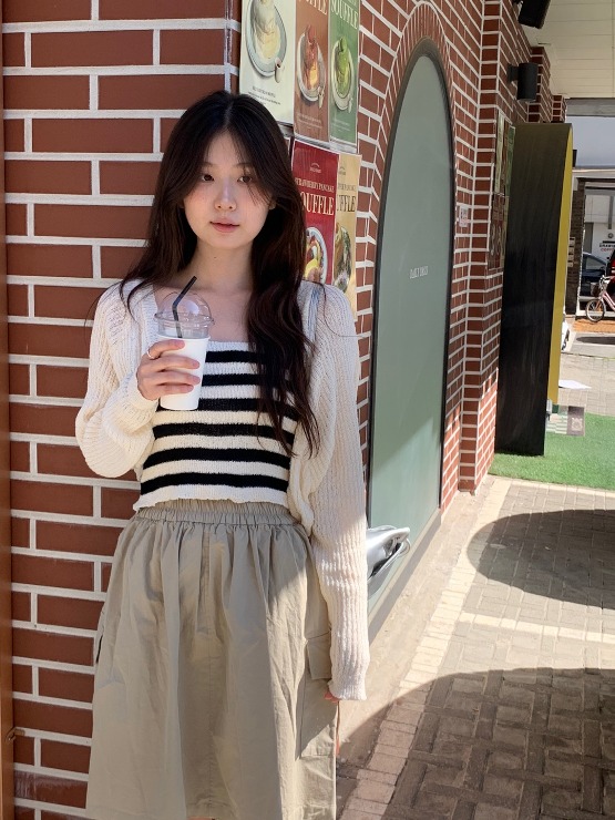 오이니 summer stripe set - 2color