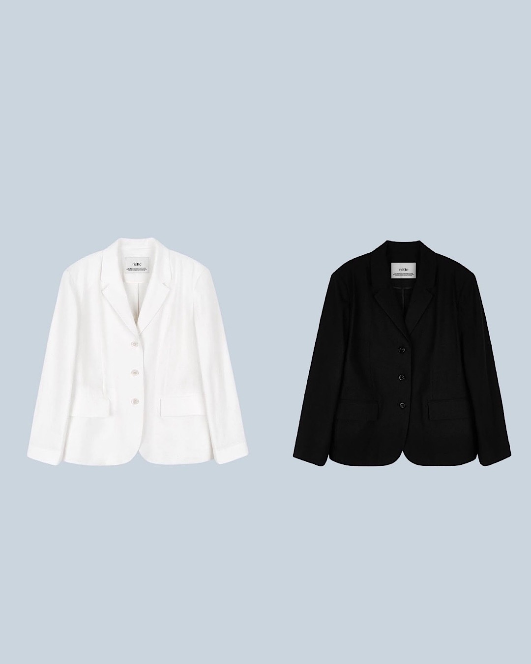드벤 (사은품 증정 전 컬러 당일)riette 리에뜨 애드 자켓 카라 긴팔 루즈핏 jk 셋업 (2 color)
