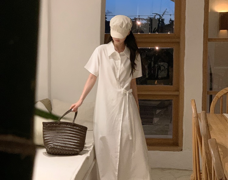 리리앤코 디페르아 레이어드 랩 셔츠 롱 원피스 여름 여름옷 여름신상 썸머룩 썸머 롱원피스 맥시원피스 셔츠원피스 레이어드셔츠 레이어드원피스 반팔원피스 스트랩 랩스타일