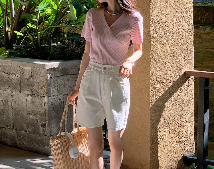 리리앤코 링체렌디 골지 브이넥 랩스타일 반팔 니트 자체제작 여름 신상 여름옷 브이넥니트 반팔니트 썸머니트 여름니트 랩니트 랩스타일니트 골지니트 스판니트 데일리룩 페미닌룩